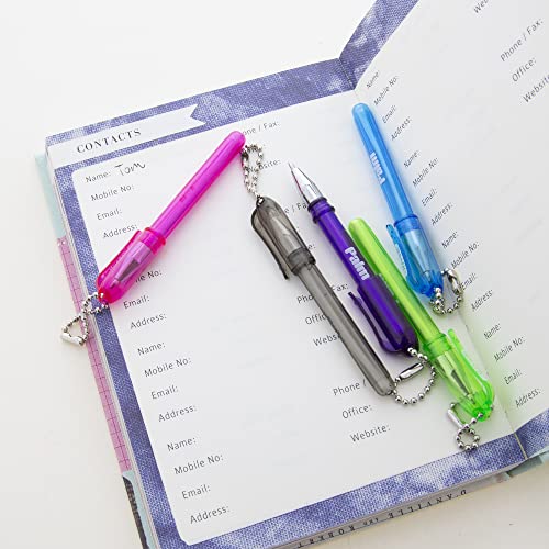BAZIC Ballpoint Pen Palm Mini Pens w/Key Ring, Black Ink 1.0 mm Bold ...