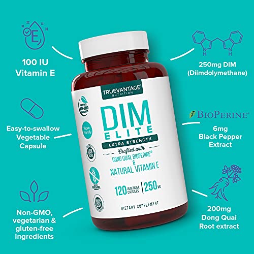DIM Supplement 250mg (Diindolylmethane)-Plus Dong Quai, Natural Vitamin ...