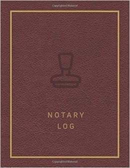 Notary Log: Public Official Notary Records Book Receipts Journal Log to ...