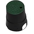 Amazon.com : Dura Plastic Products 10" Round Valve Box Black Box-Green ...