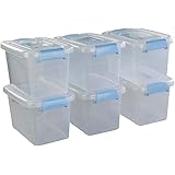 Amazon.com: Doryh 5 L Plastic Storage Bin with Lid, Clear Transparent ...