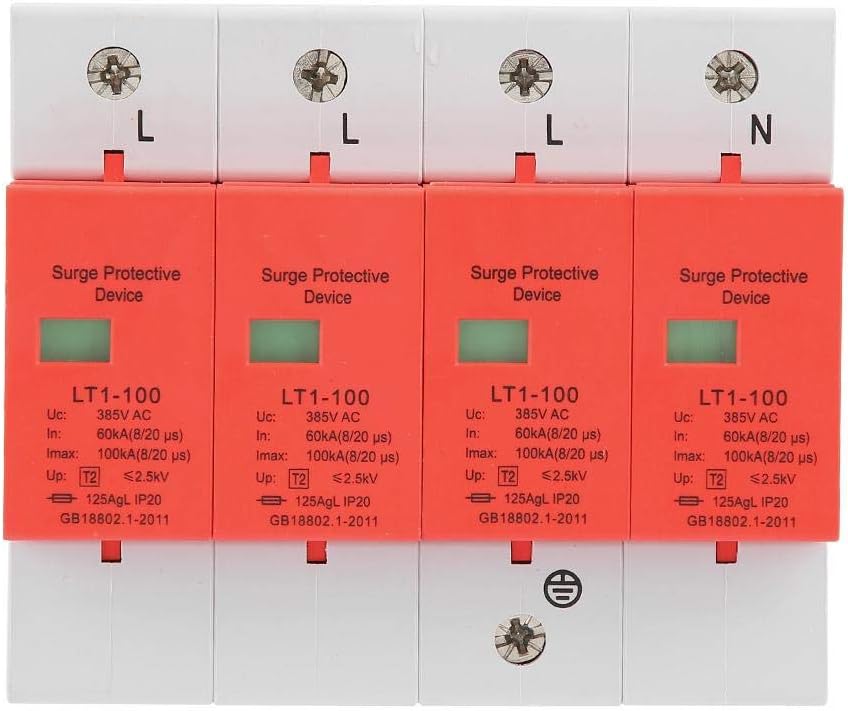 4 Poles Surge Protective Device, 60-100KA 420vAC Low-Voltage Industrial ...