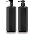 Amazon.com: Bar5F Empty Shampoo Bottle with Pump, Black, 33.8 Ounce (1 ...