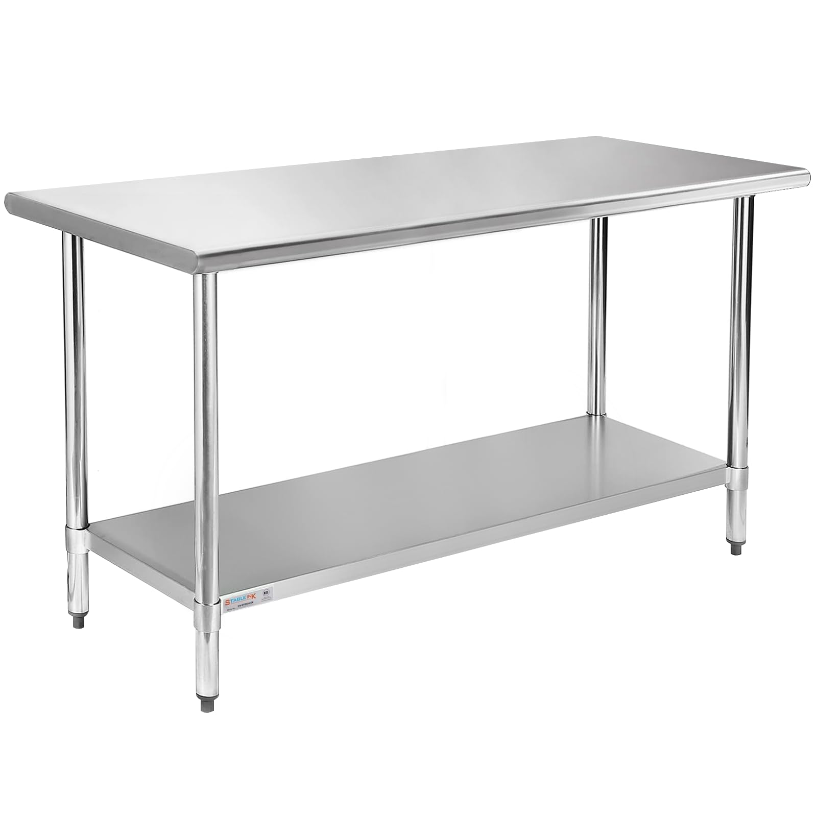 STABLEINK NSF Stainless Steel Table, 30 x 60 Inches Metal Prep & Work ...