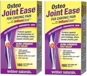 Webber Naturals Osteo Joint Ease with InflamEase 180 Caplets Twin Pack ...