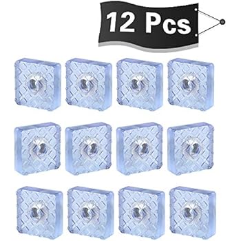 Alise 12 Pcs 1-1/5 Inch Square Rubber Feet Non-Slip Rubber Furniture ...