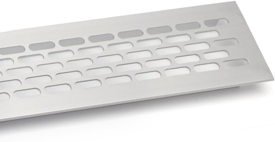 KITCHEN WORKTOP / PLINTH HEAT VENT GRILL ALUMINIUM by Rejs (480 x 60mm ...