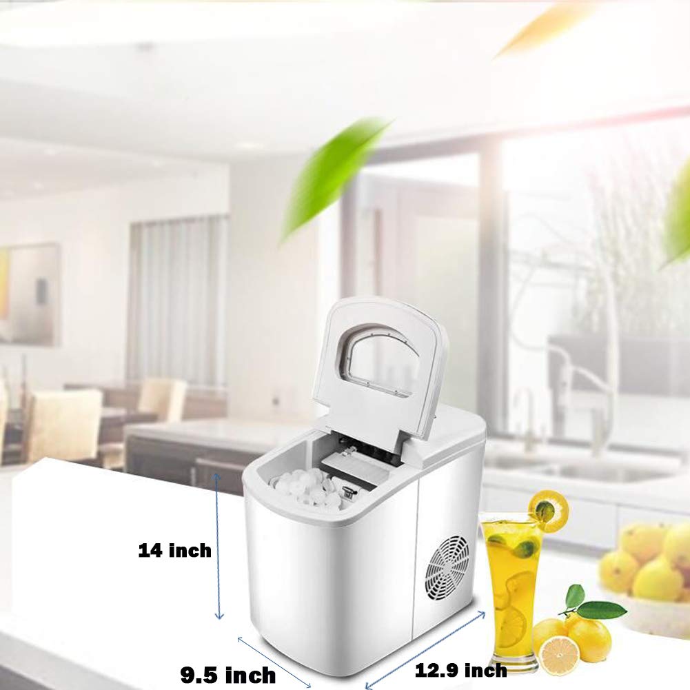 Countertop Ice Maker Portable Nugget Ice Machine Chewable Compact Mini ...