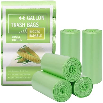 Small Trash Bags 4-6 Gallon, Inwaysin 200 Count Biodegradable Trash ...