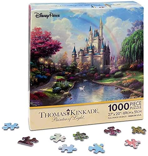 Disney Parks A New Day at the Cinderella Castle Thomas Kinkade 1000 ...