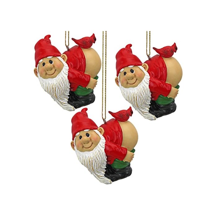 Buy Christmas Ornament - Garden Gnomes Figurine - Loonie Moonie Gnome ...