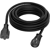 Amazon.com: 25-FT 12AWG Right-Angle 15 Amp to 20-Amp Extention Cord,90 ...