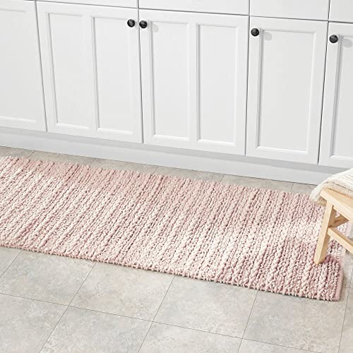 mDesign Bathroom 3 Piece Rug Set - 100% Cotton, Water Absorbent Bath ...