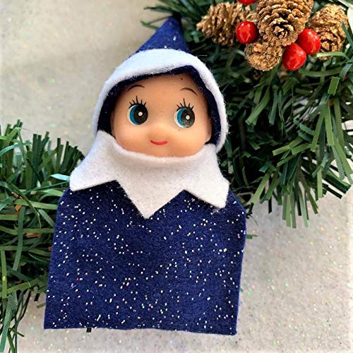 Amazon.com: Dark Blue Baby Elf Doll Toddler Elf Christmas Elf in ...