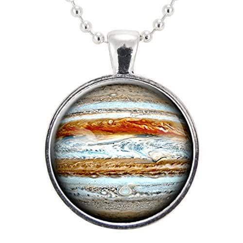 Amazon.com: Jupiter Planet Necklace, Handmade Galaxy Jewelry, Nebula ...