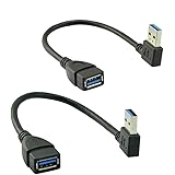 Amazon.com: USB 3.0 Extension Cable 1FT 2 Pack 90 Degree Left & Right ...