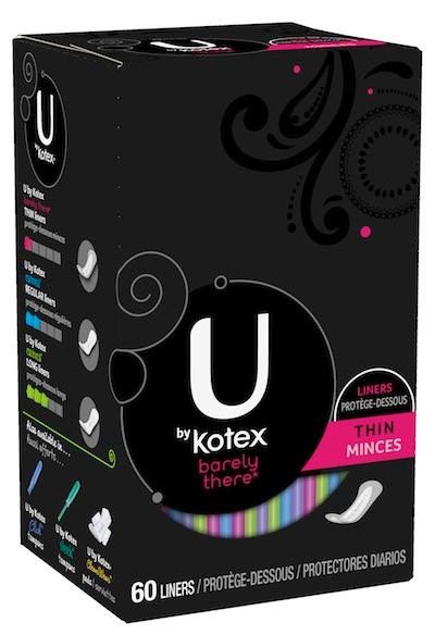 Kotex U by Kotex Invisible Feeling Pantiliners, 60-count Boxes (Pack of ...