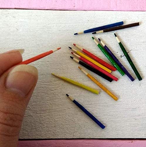 Amazon.com: Miniature pencils set of 13, tiny dollhouse school office ...