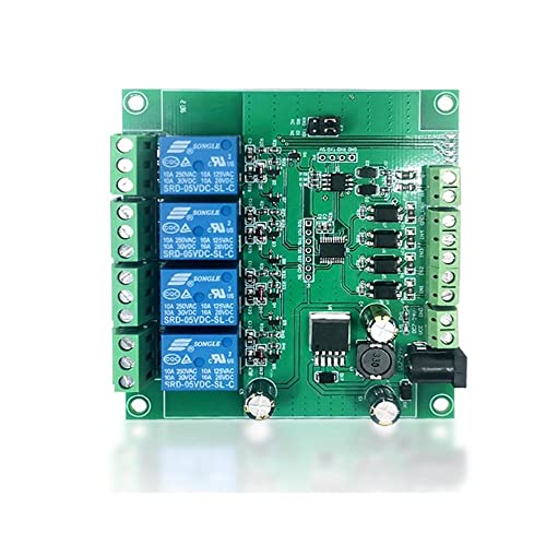 Modbus RTU 4 Channel Relay Module RS485 / TTL UART 4 Way Input and 4 ...
