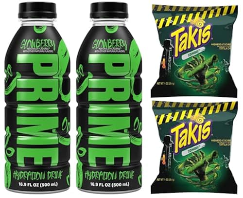 Prime Hydration Glowberry 500ml + Takis Zombie 1 oz - LIMITED EDITION ...