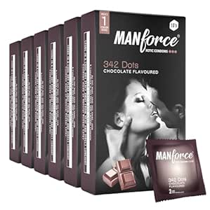 Buy Manforce Xotic Chocolate Flavoured Condoms for Men| Dotted and ...