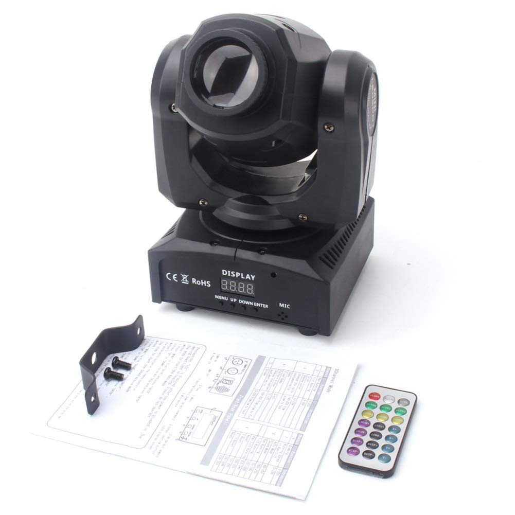 U`King 50W LED Moving Head Light with Remote 8 Gobo 8 Pattern Spotlight ...