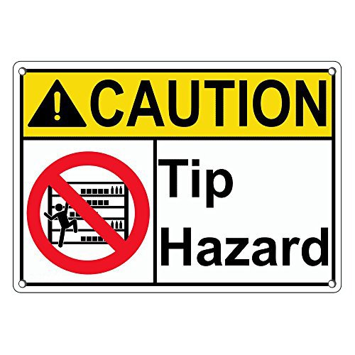 Amazon.com: Weatherproof Plastic ANSI Caution Tip Hazard Sign with ...