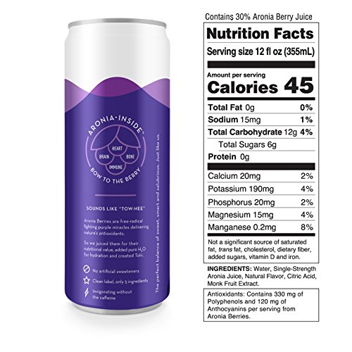 Tohi Drink Variety Pack, Aronia Berry Antioxidant Beverages - 30% ...