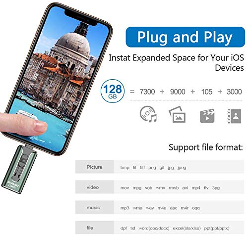 AUAMOZ USB3.0 Flash Drives 128GB, Memory Drive 128GB Photo Stick ...