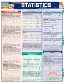 Statistics Laminate Reference Chart: Parameters, Variables, Intervals ...