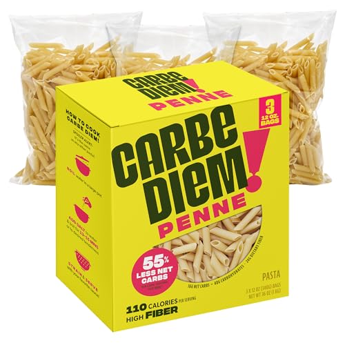 CARBE DIEM! Penne | 3x 12oz Bags | Lower Net Carb Pasta with a ...