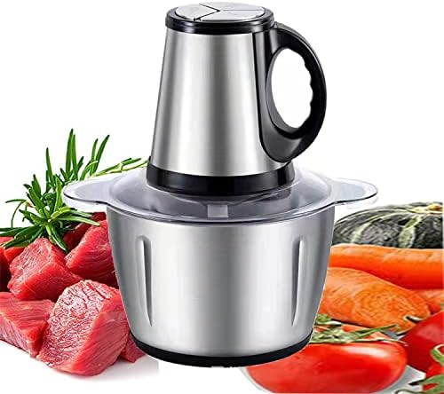 سعر Food Chopper,Electric Meat Grinder 3L Stainless Steel Electric With Bi-Level Blades 3 Speed ...