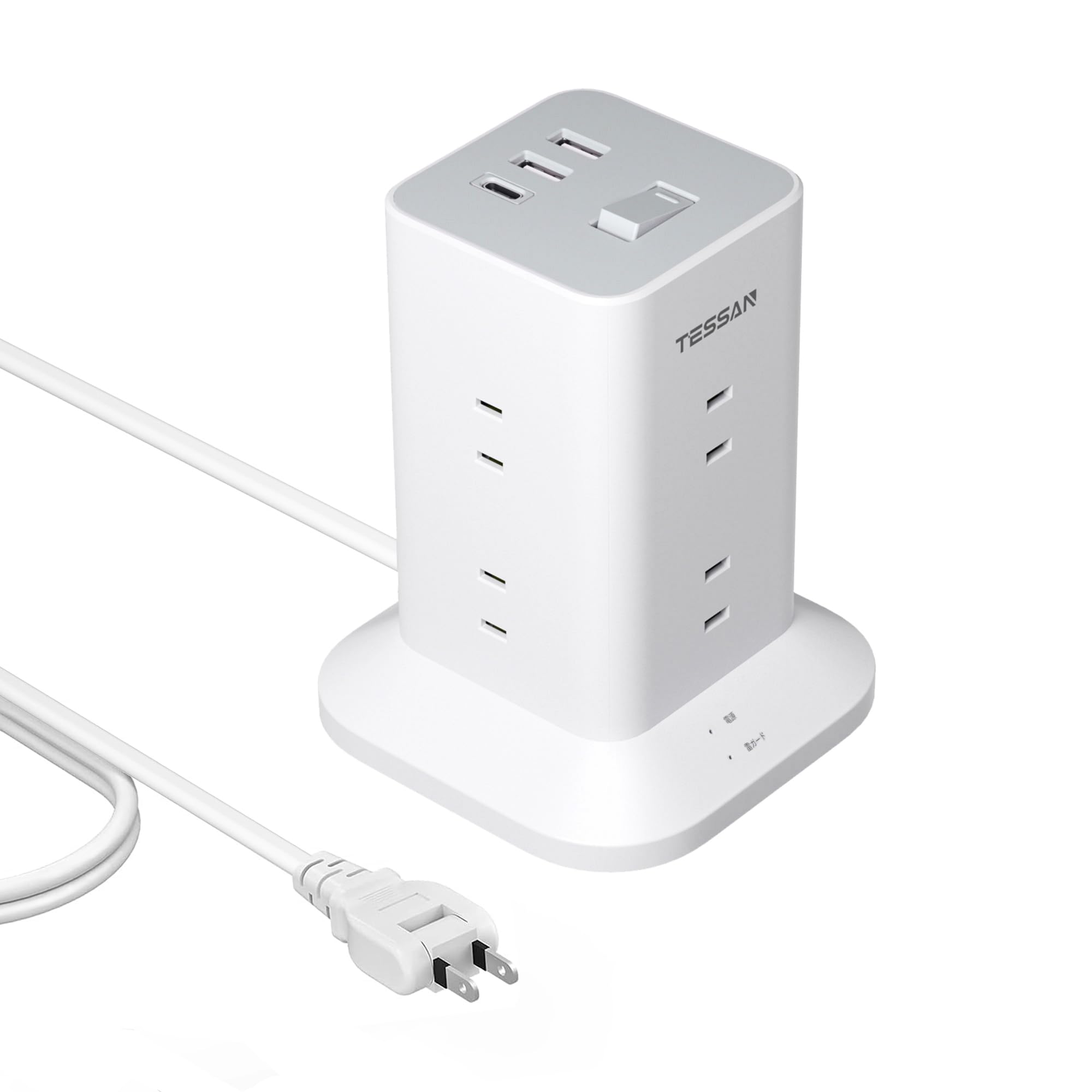 Mua Tessan Power Strip, Mini Type, 9.8 ft (3 m) Extension Cord, 8 AC ...