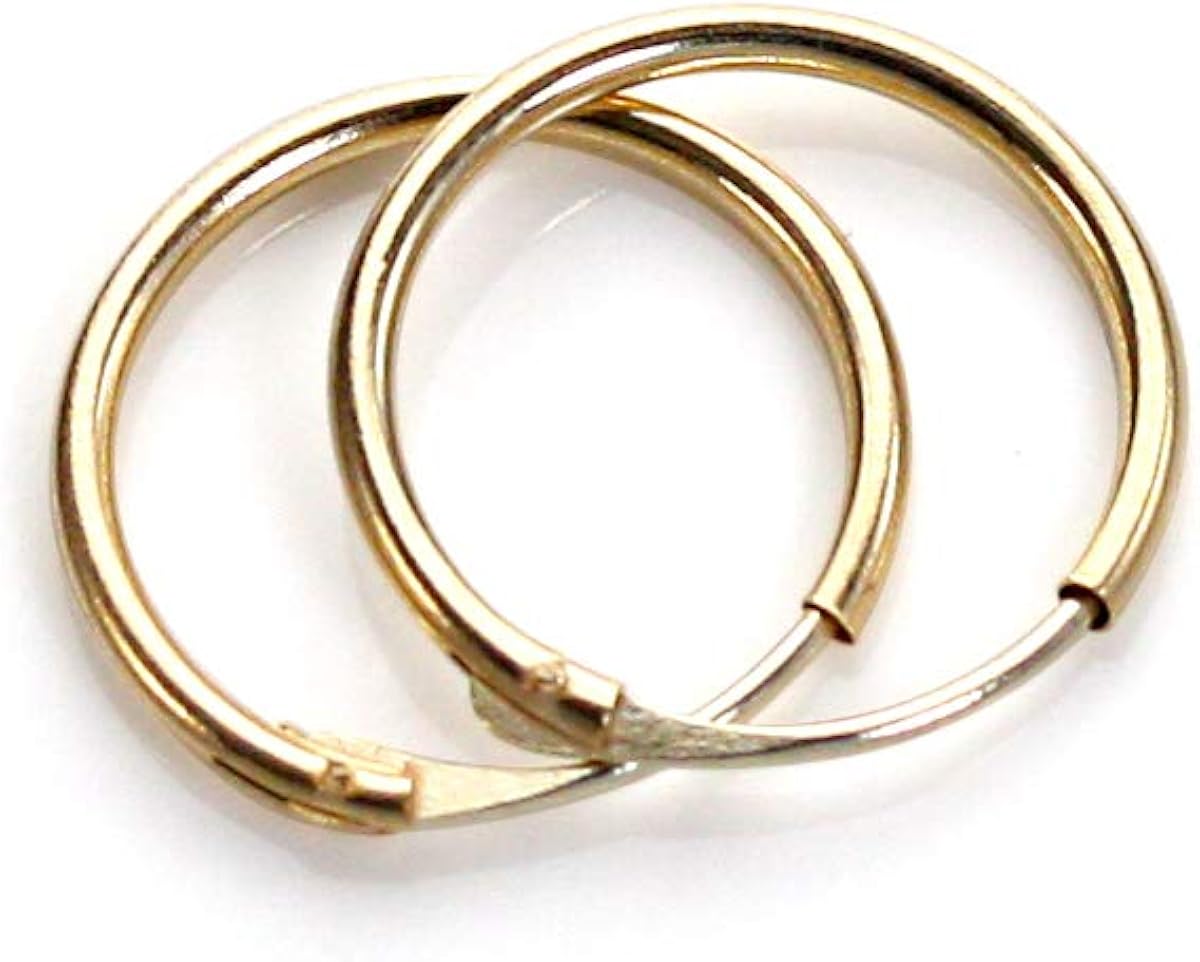 Orecchini a cerchietto/cerchietti semplici in oro giallo 9kt | 10mm ...