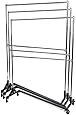 Amazon.com: Only Hangers Commercial Grade Double Bar Rolling Z Rack ...