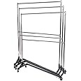 Amazon.com: Only Hangers Commercial Grade Double Bar Rolling Z Rack ...