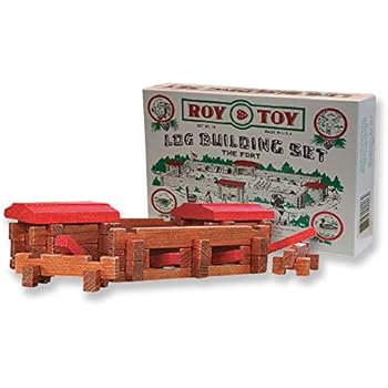 Amazon.com: Roy Toy Miniature Log Cabin The Camp Set #9: Toys & Games