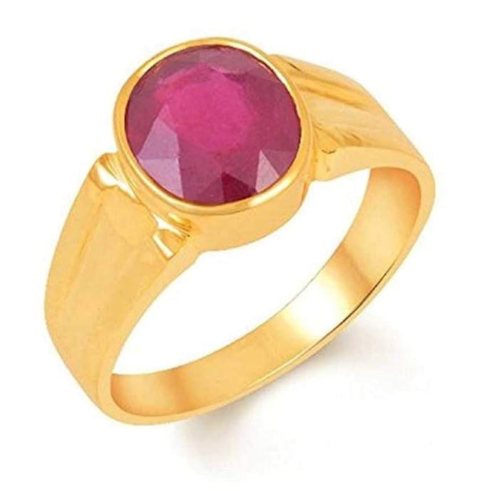Buy 12 ratti ruby ring maanik manikya stone panchdhaatu ring 100% ...