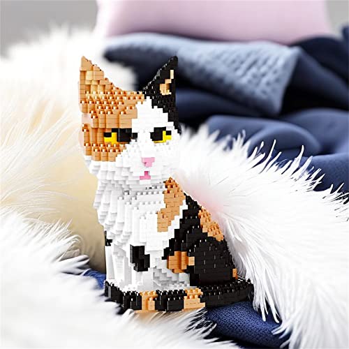 Larcele Micro Building Blocks Animal Set, DIY Mini 3D Building Toy Bricks,1191pcs KLJM-05 (Cat ...