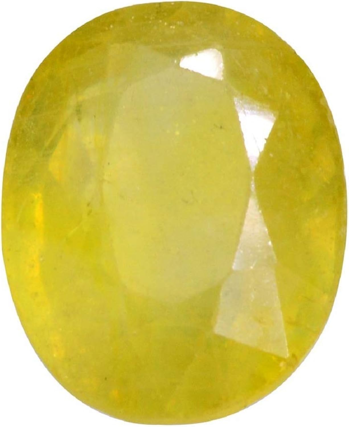 Buy Bangkok Yellow Sapphire (Pukhraj Stone) Original Certified Natural Gemstone Rashi Ratan (10. ...