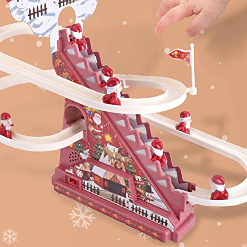 Christmas Santa Claus Electric Track Slide Toys,Battery/USB Charging ...