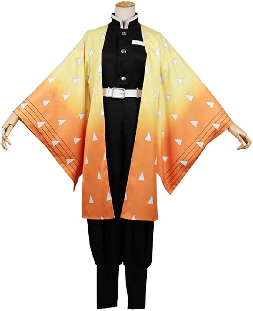 Kimetsu No Yaiba : Agatsuma Zenitsu Yellow And Black Full Set Male ...