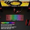 Ractous RTK61P 60% Mechanical Gaming Keyboard with PBT Pudding keycap ...