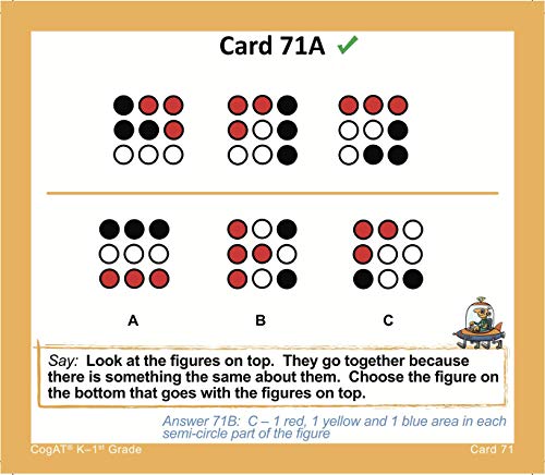 TestingMom.com CogAT Test Prep Flash Cards – Kindergarten (Level 5/6 ...