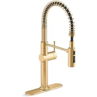 KOHLER 22972-2MB Crue Pull Down Kitchen Faucet, Kitchen Sink Faucet ...