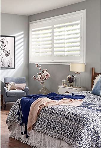 SHUTTERS-Plantation- Interior Window Covering - Durable Poly-Custom Made to FIT- DIY Install ...