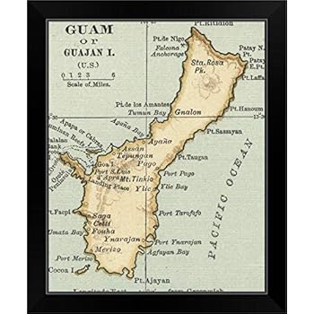 Amazon.com: Historic Map - Historical Island of Guam. 1958, Historic ...