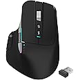 Amazon.com: LeadsaiL Wireless Mouse for Laptop, 2.4G Rechargeable ...