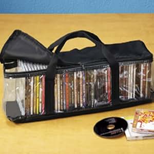Amazon.com: CD STORAGE CARRY CASE - BLACK (HOLDS UP TO 50 OF YOUR ...