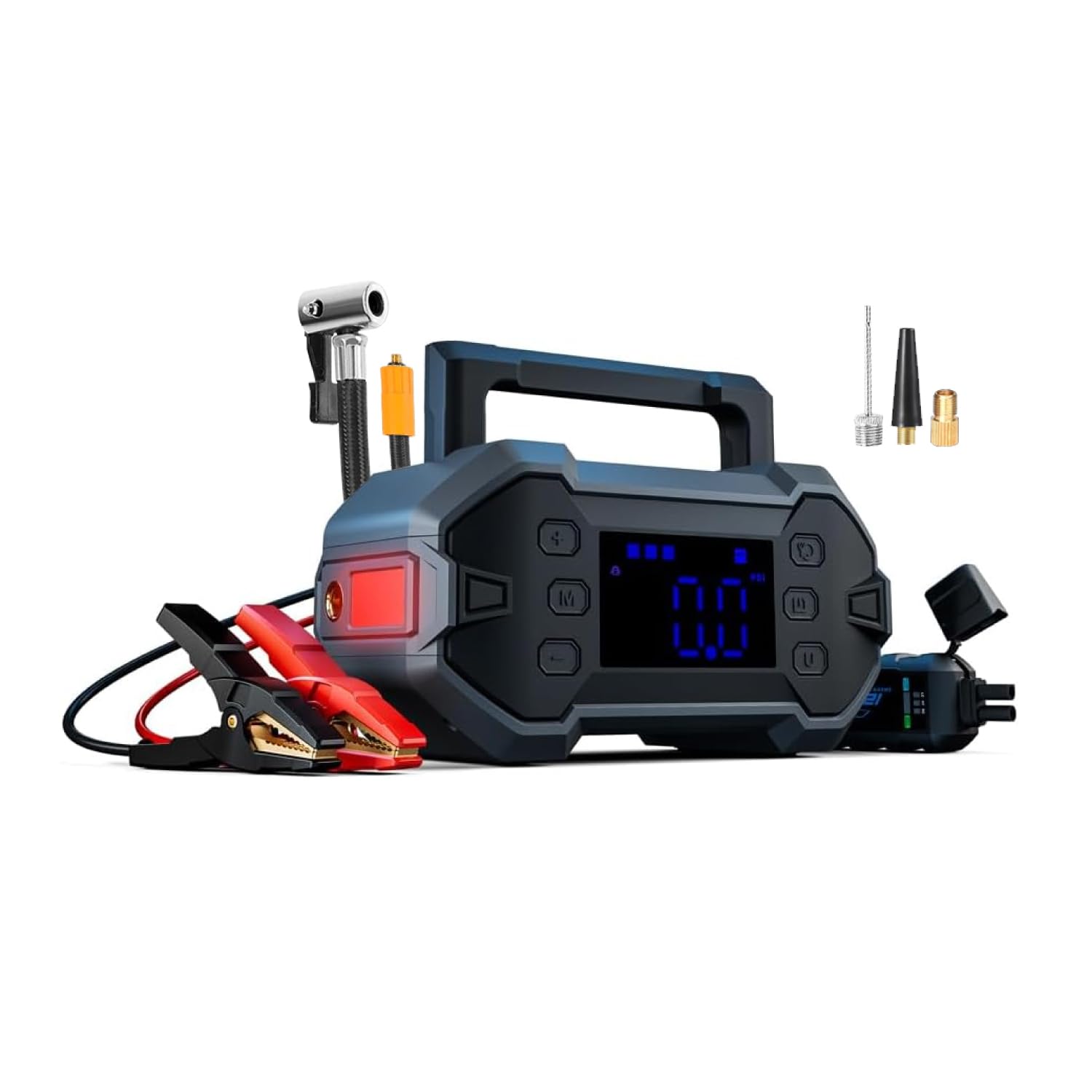 Portable Car Jump Starter 3000A with Air Compressor 12V Battery Jumper ...